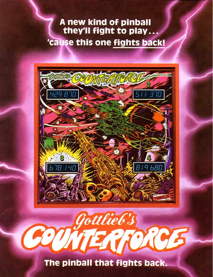 Counterforce pinball machine | Gottlieb | Review